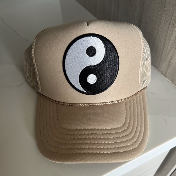 Accessories | Ascot And Hart Ying And Yang Beige Hat | Poshmark